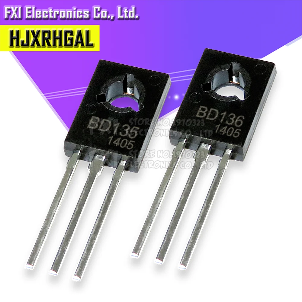 10PCS-BD135-BD136-BD138-BD131-BD132-BD137-BD139-BD140-TO-126-NPN-Power ...