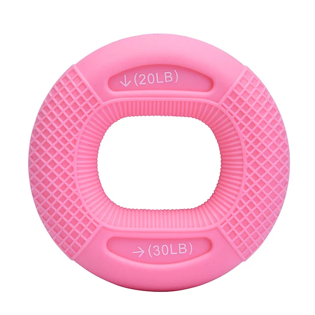 Silicone Adjustable Hand Grip 20-80LB Gripping Ring Finger Forearm ...