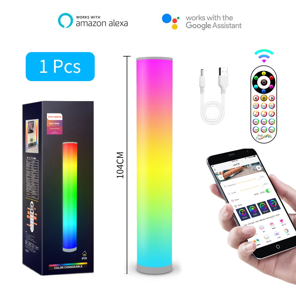 Smart LED Ambient Lighting Cylinder Floor lamp - Lighting4Home