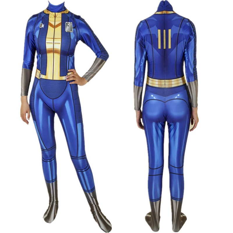 Fallout 4 Vault Suit Cosplay Costume Zentai Bodysuit Suit Jumpsuits ...