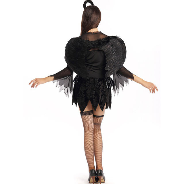 FREE SHIPPING Halloween Black Devil Cosplay Costume ForWomen Vampire ...
