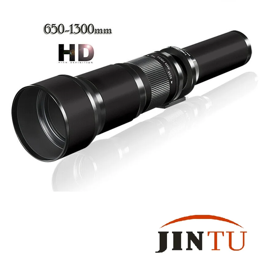 JINTU 650-1300mm Suppter Telephoto Zoom Lens HD MF Camera Lenses for ...