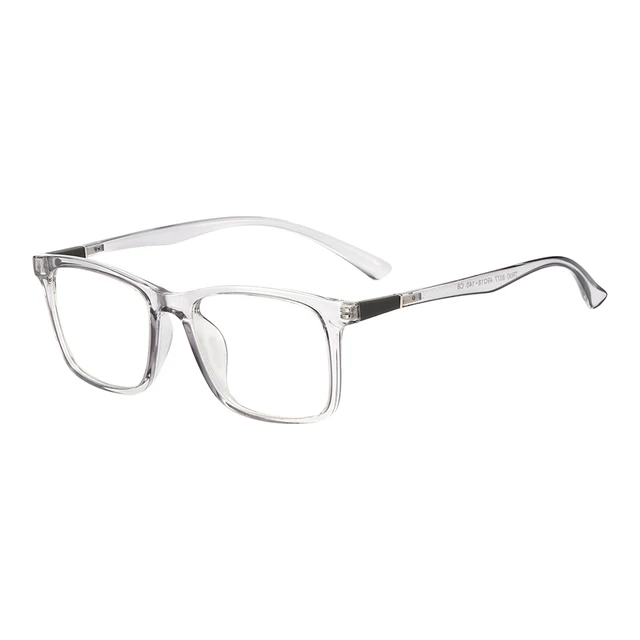 Men and Women Clear Glasses Frame Square TR90 Full Rim Transparent ...