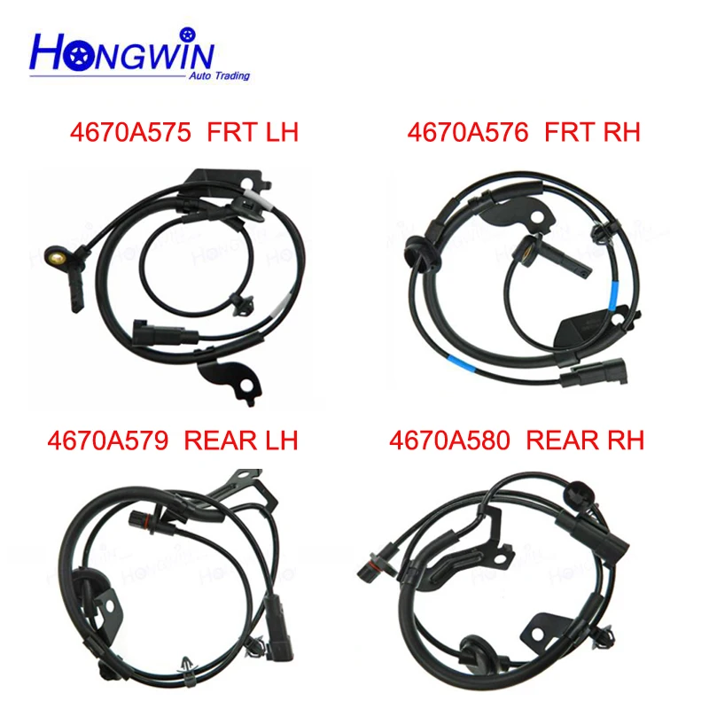 One Set Front Rear Left Right Wheel Speed Abs Sensor For Mitsubishi ...