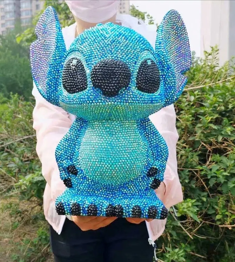 36cm Disney Stitch Savings Bank Decoration Diy Diamond Set Money Box ...