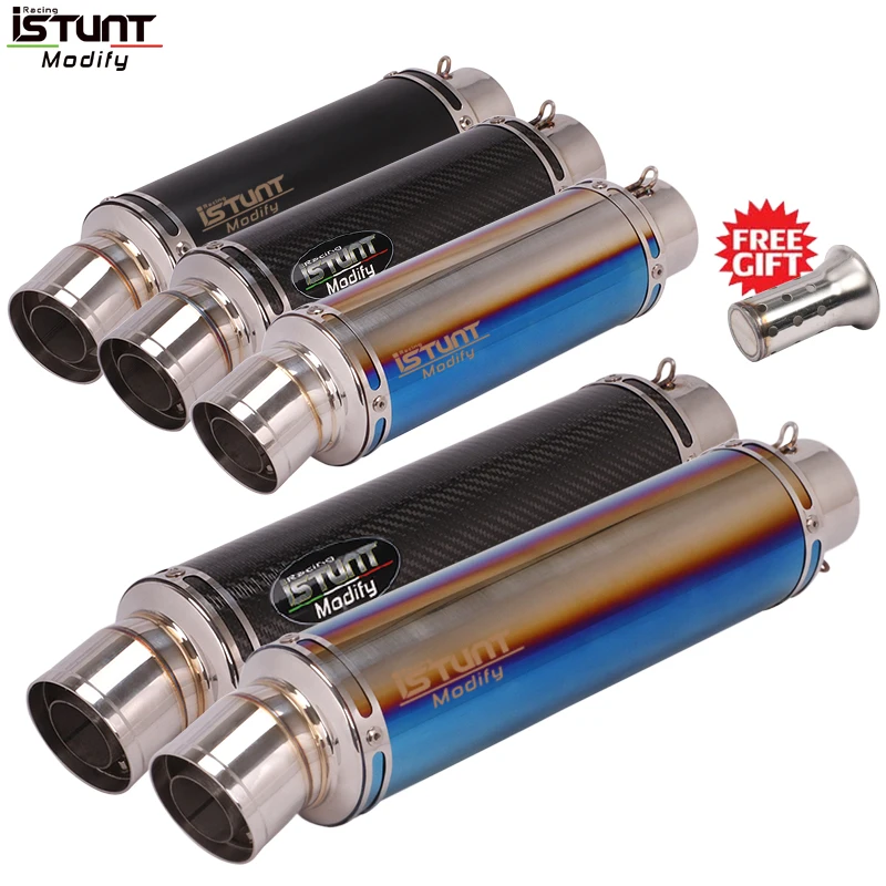 60mm 51mm Universal Motorcycle Elbow Exhaust Escape Modified Slip-on ...