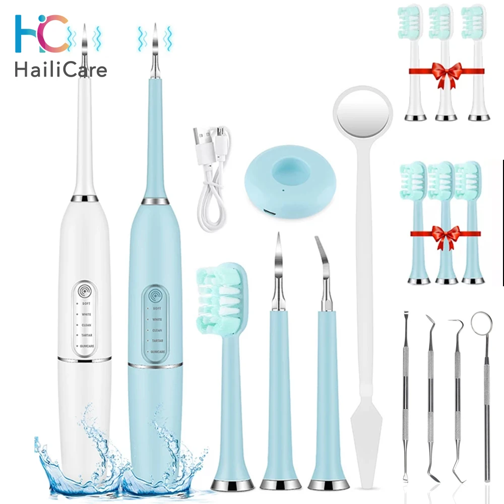 Ultrasonic Electric Dental Calculus Remover Sonic Tartar Dental Scaler ...