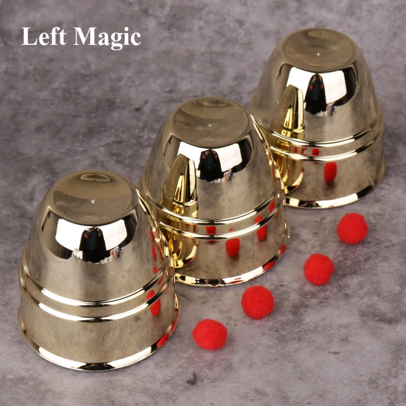 Large-Size-Magic-Three-Cups-And-Balls-Golden-Magic-Tricks-Close-Up ...