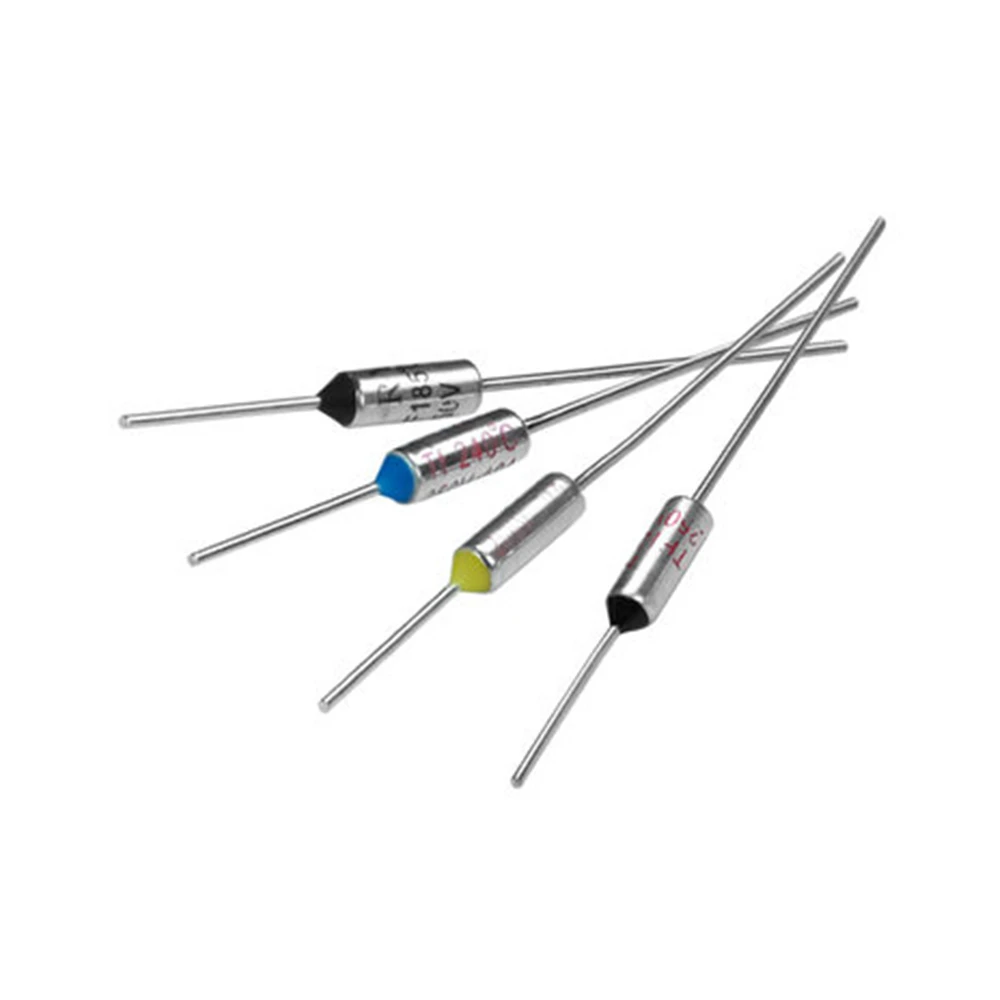 100PCS-15A-250V-TF-Temperature-Fuse-Tube-Thermal-Cutoff-Fuses-Metal-RY ...