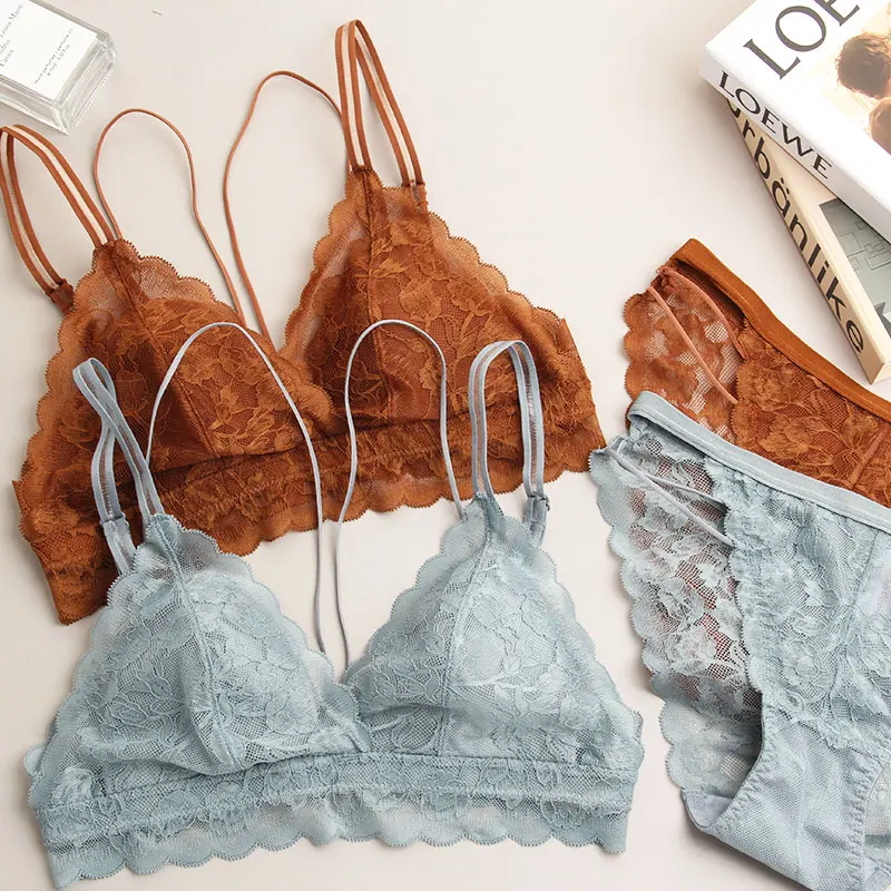 Lencería de encaje floral con aros para mujer, Sexy ropa de dormir ...