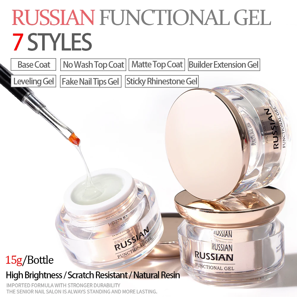 Vendeeni Russian Leveling Functional Gel Nail Polish Base Coat Non ...