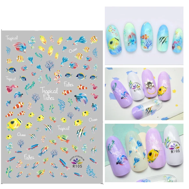 Tropical Fish Nail Art