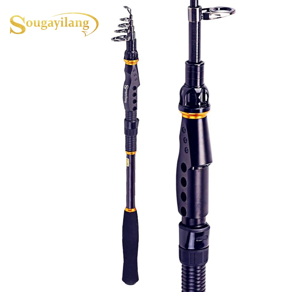Sougayilang Spinning Fishing Rod 1.8-3.6m Carbon Fiber Material ...