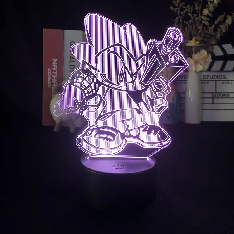 3d 램프 게임 금요일 밤 Funkin 피코 피규어 어린이 침실 장식 조명, 어린이 생일 선물 책상 Led 야간 조명 FNF ...