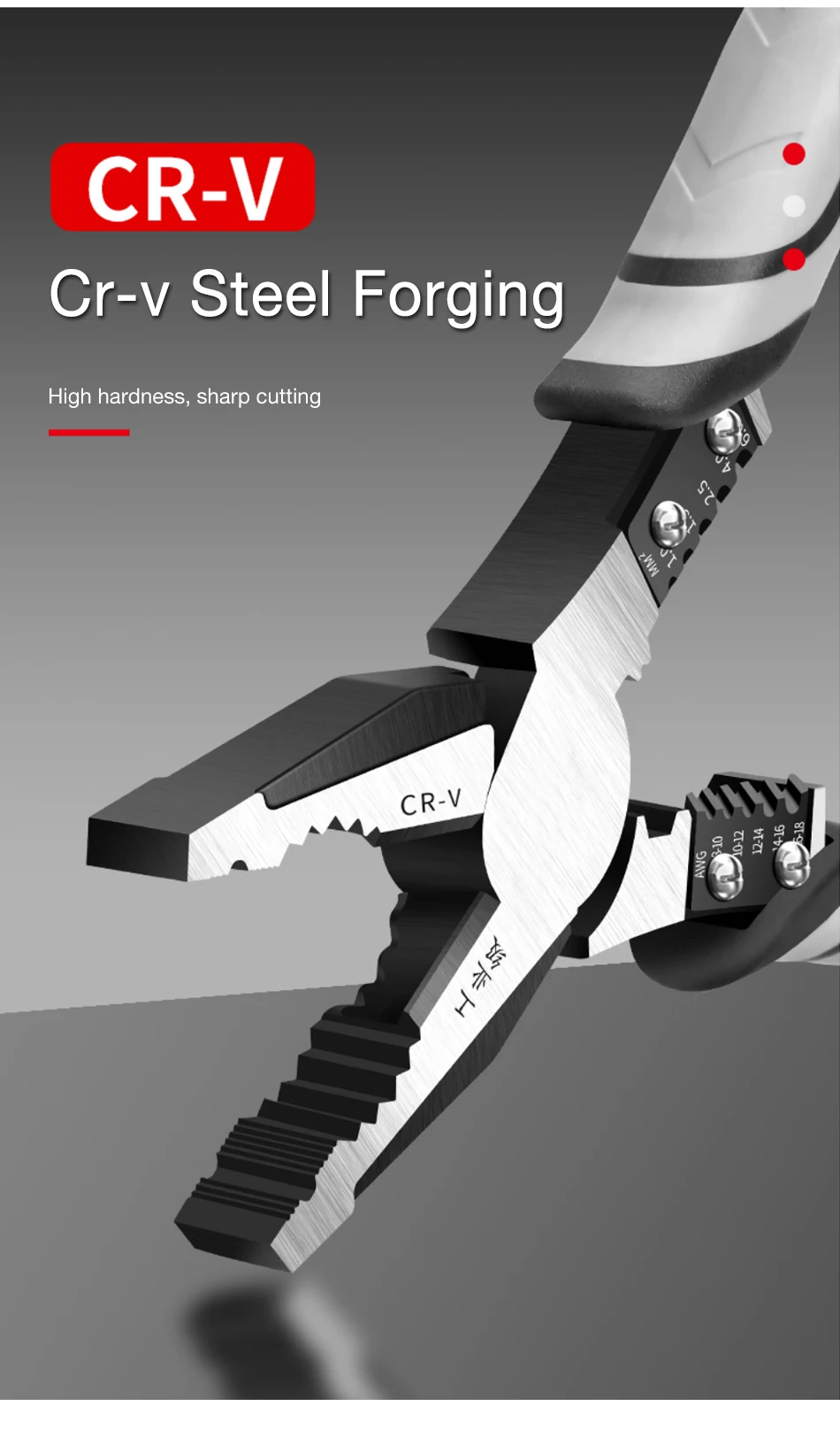 Pince outil,pinces coupantes universelles, multifonctionnelles, à nez ...