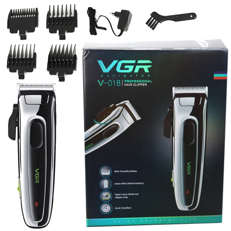 VGR Professional Hair Clipper For Men Electric Adjustable Beard Hair Trimmer Rechargeable Hair ...
