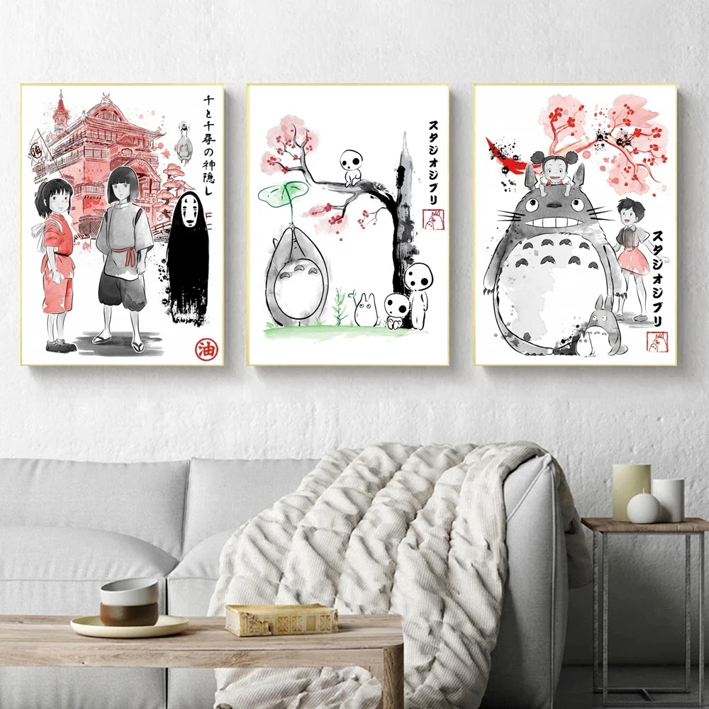 Cute Creativity Character Anime Cartoon Canvas Painting Art Street ...