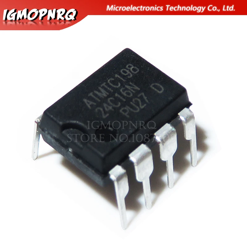 10PCS-AT24C16N-24C16N-24C16-AT24N16-DIP-8-EEPROM-2048x8-16K-1-8-5-5-new ...