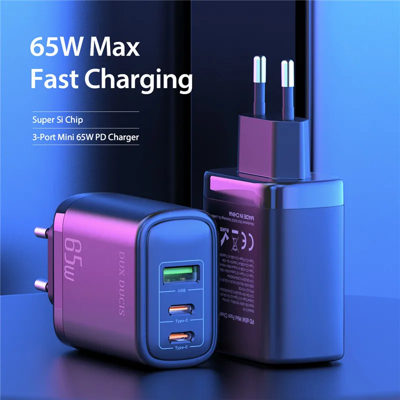 65W Usb C Lader Dual Pd Type C Lader Snel Opladen 4.0 3.0 QC4.0 Qc PD3 ...