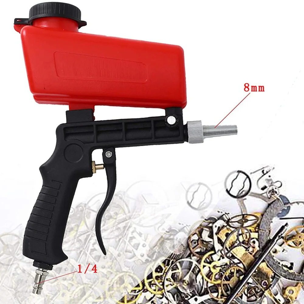 Portable Gravity Sand Blasting Gun Adjustable Sand Blasting Gun 90psi ...