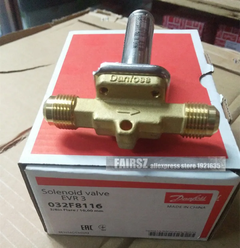 Válvula solenóide original evr3 032f8116 de danfoss com moeda 018f6701 ...