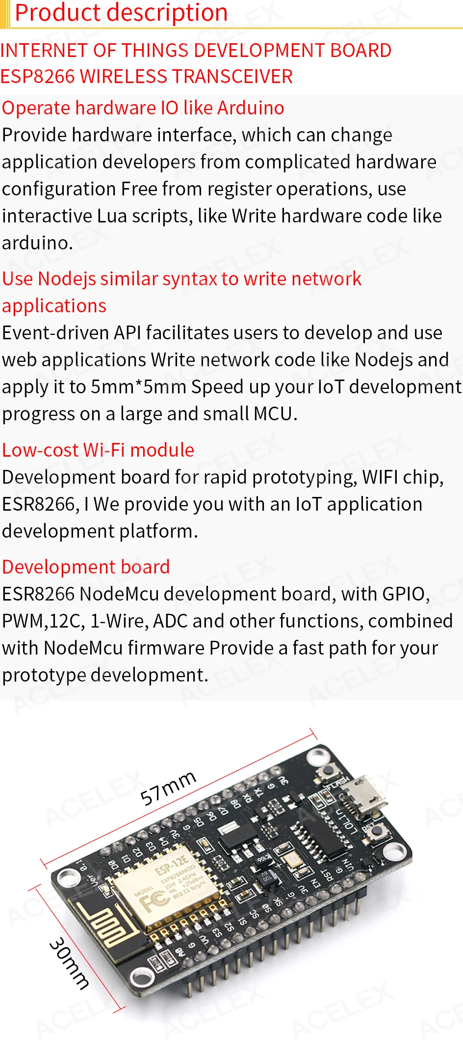 Chip V3 CP2102 - Module sans fil NodeMcu v3 CH340 Lua, circuit imprimé ...