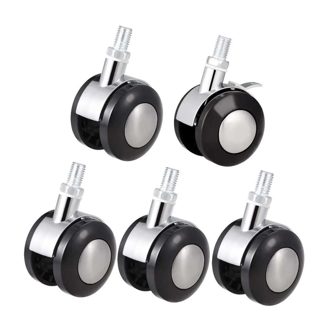 uxcell-1-8pcs-Furniture-Office-Chair-Casters-Alloy-Plastic-1-5-inch-2 ...