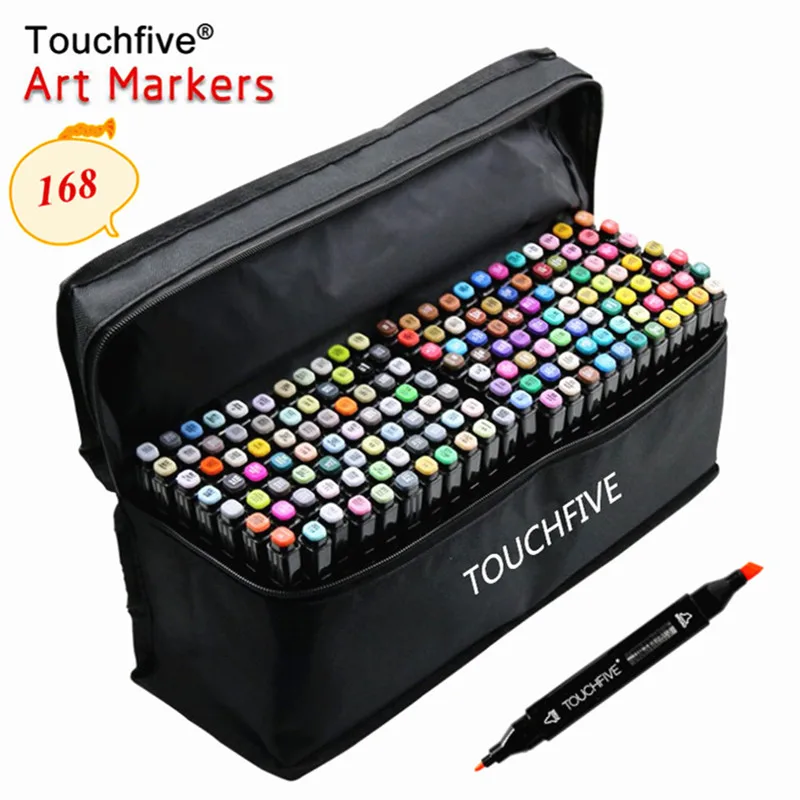 TOUCHFIVE Optional 1 Colors Sketch Markers Alcohol Based Markers Color ...