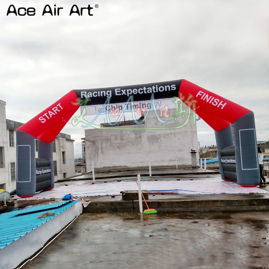 10x5m giant inflatable racing arch start line/finish line arch with 4 ...