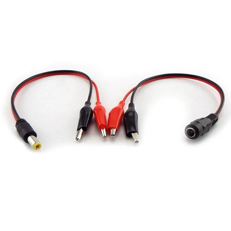 12V Alligator Clip Power Cable Crocodile Wire Male/Female DC Jack Plug ...