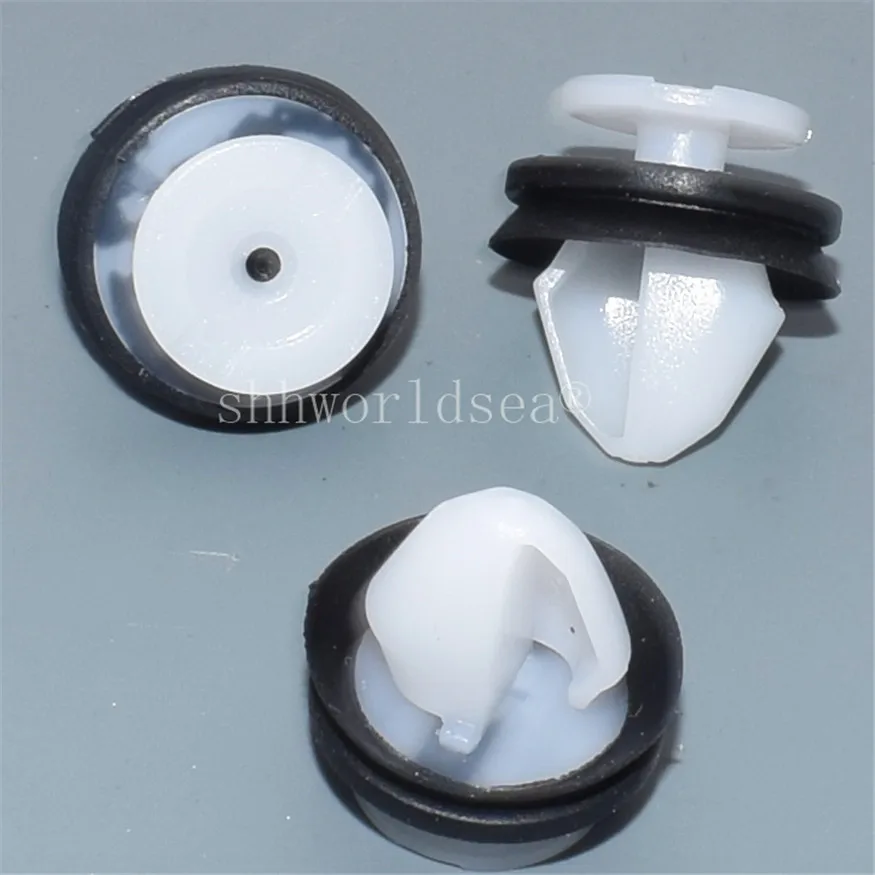 100pcs Pom White With Rubber Door Trim Panel Retaining Clip For Peugeot ...