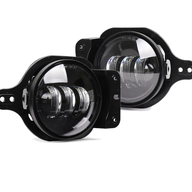 4 Inch Round Led Fog Lights 30W Car Lamp with Mounting Bracket for Jeep ...