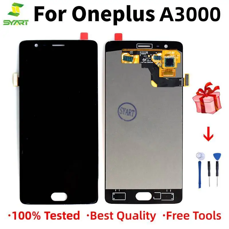 Pantalla LCD Amoled para Oneplus 3 3T 1 + A3000 A3010, montaje de pantalla táctil de 5,5 "para ...