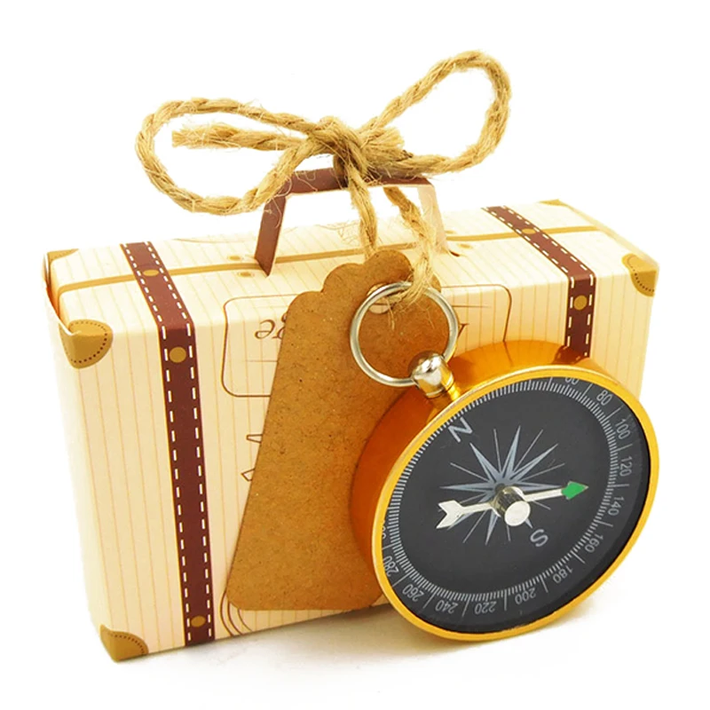 10pcs Creative Wedding Anniversary Decorations Candy Box with Compass ...