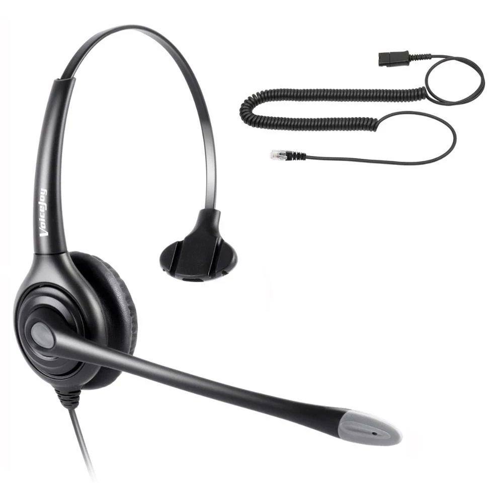Free Shipping Mono RJ9 plug headset with Quick Disconnect cord phone ...