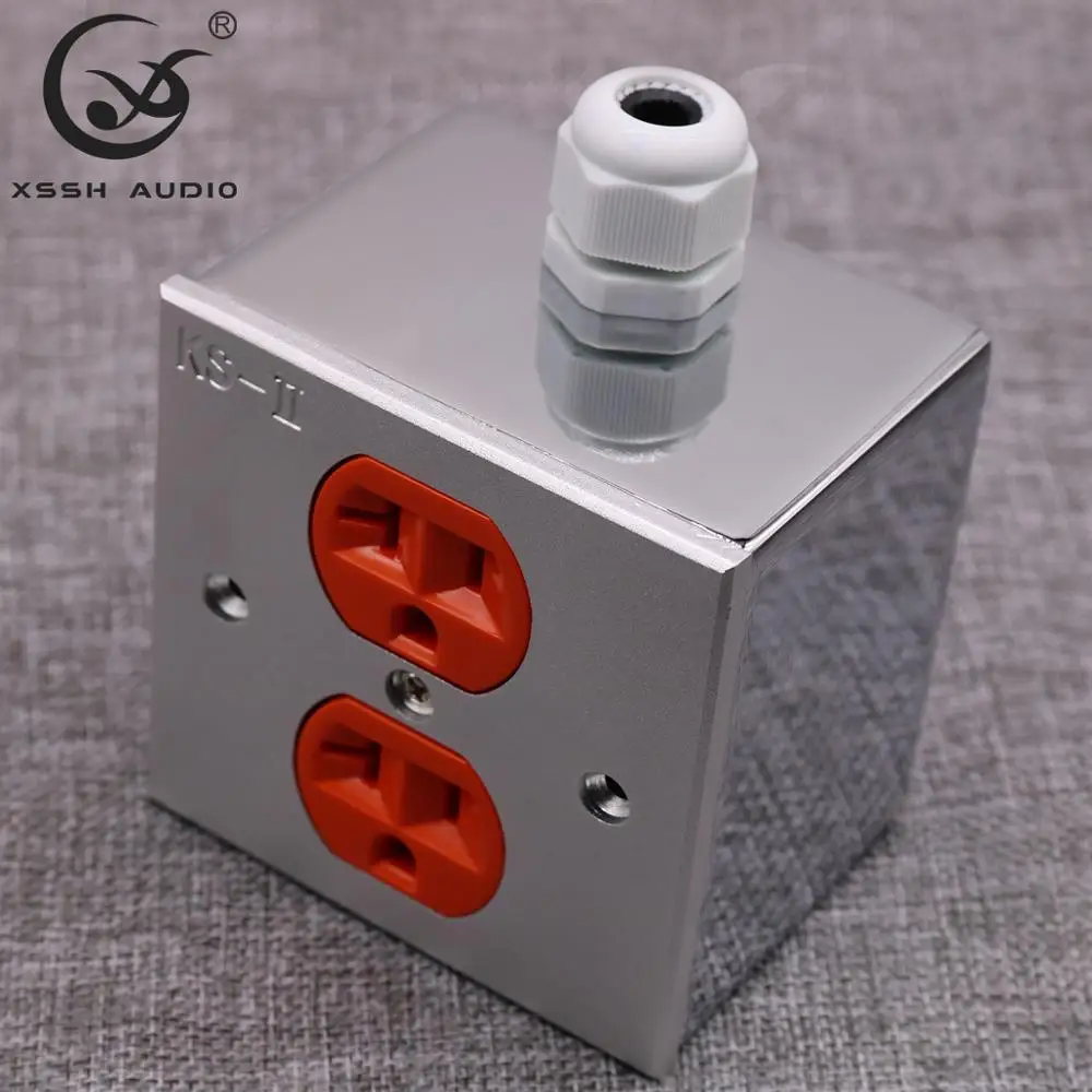 US 3 Pins Plug Power Connector Hi end DIY HIFI Copper Pated Gold 20AMP ...