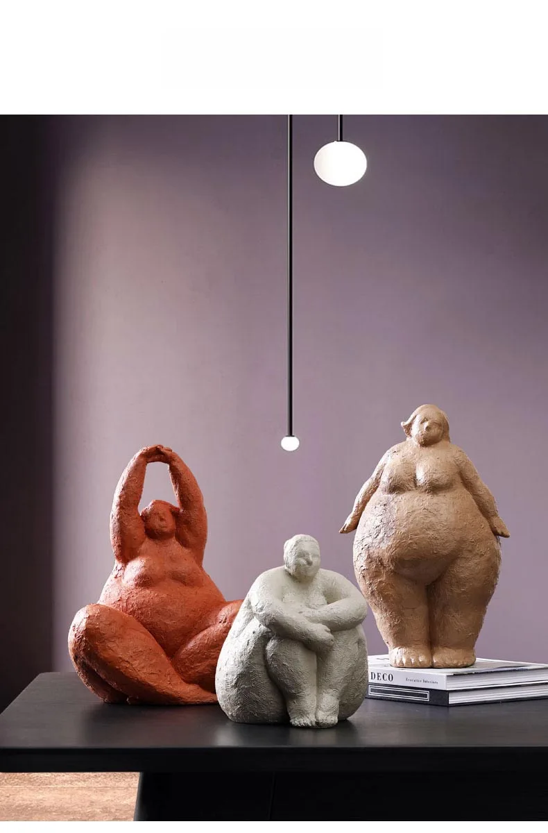 STATUETTE,Fat Lady Statue D--statue de grosse dame en résine, Figurines ...