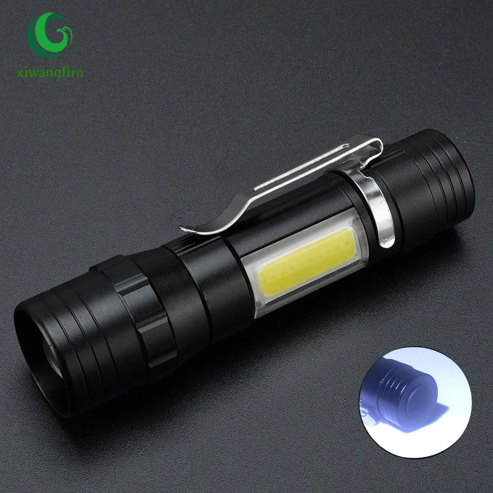 Mini T6 COB Tactical Flashlight Portable Camping Light Zoom 3 Modes ...