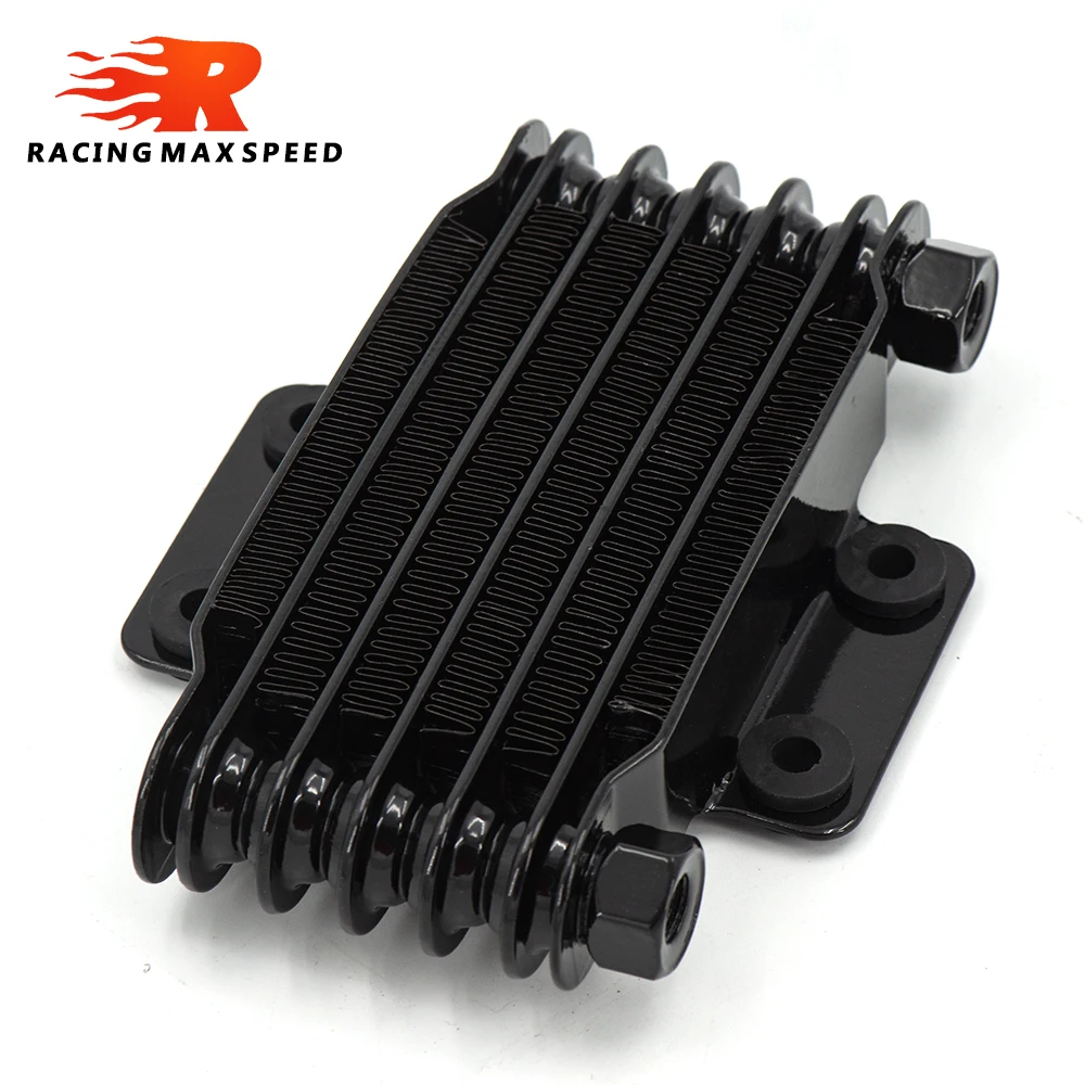 High Quality Universal Motorcycle oil cooler 190 mm 6 row silver&black ...