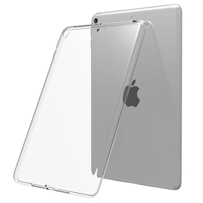 Case For iPad 10.2 2019 MiNi 2 3 4 5 TPU Transparent Silicone ...