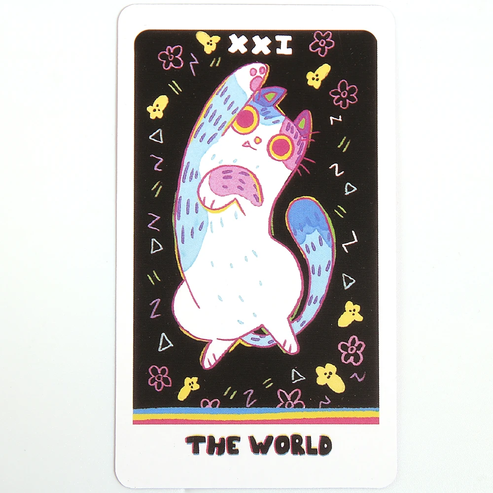 Jeux pour la famille,Marron--Jeu de Tarot de chat bizarre, jeux de ...