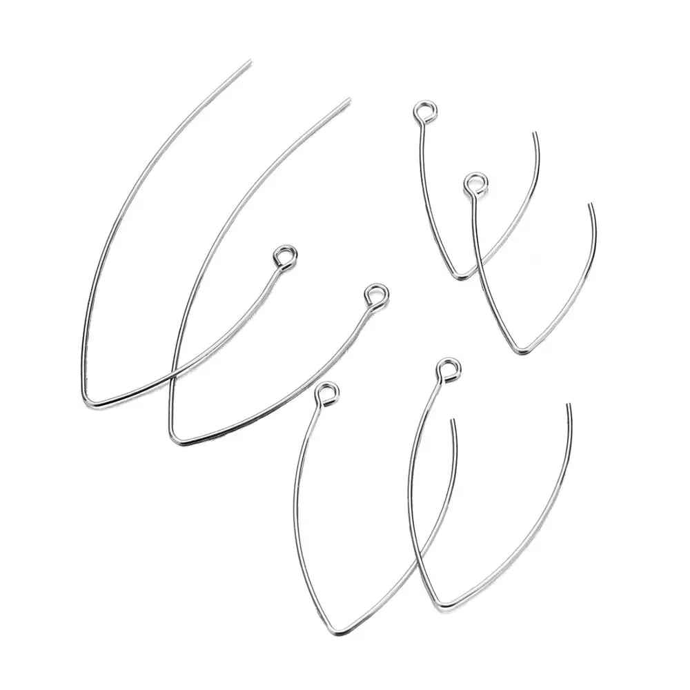 50pcs-lots-Stainless-Steel-French-V-shaped-Earring-Hooks-Findings-Ear ...