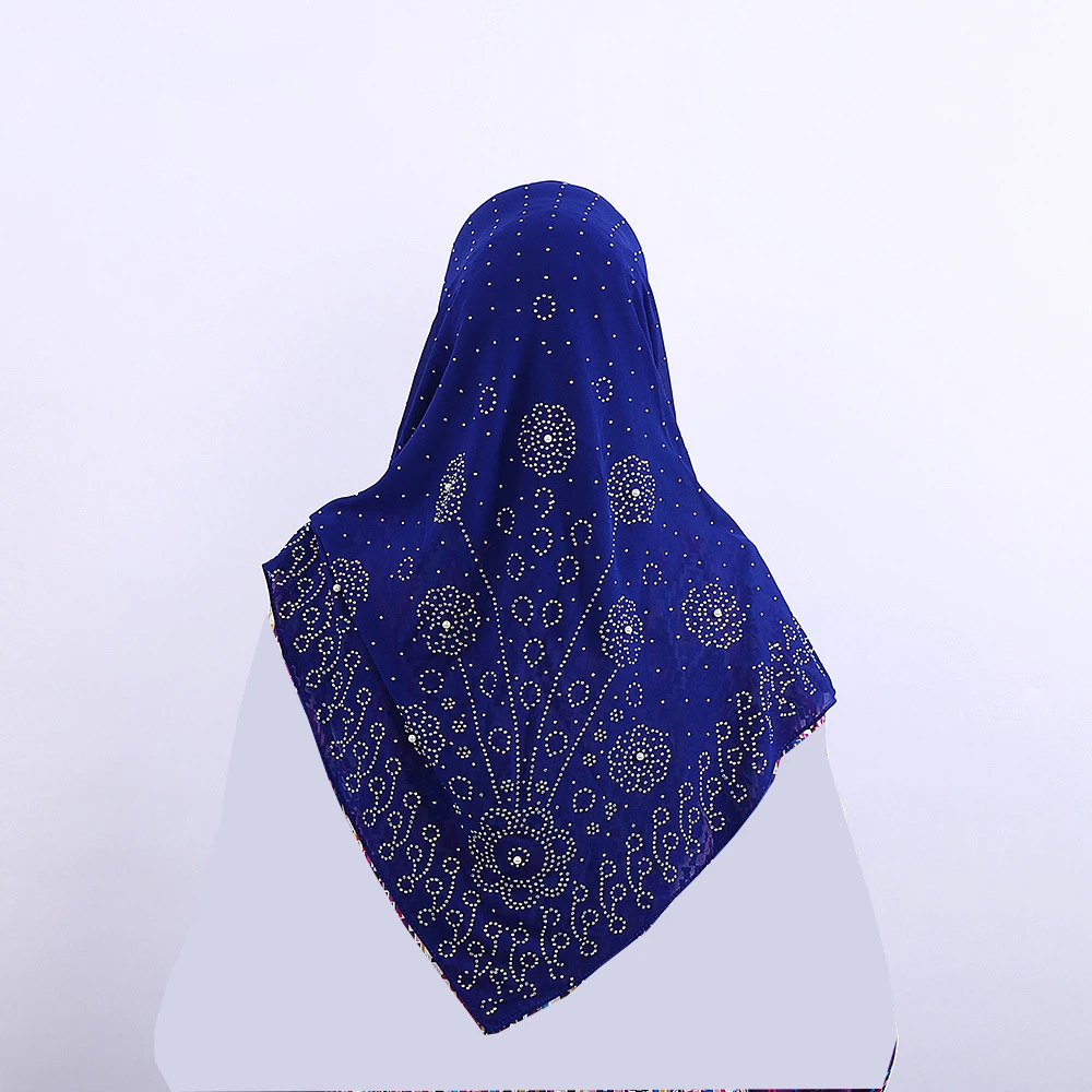 105-105cm-Square-Hijab-Chiffon-Scarves-Rhinestones-Headwrap-For-Muslim ...