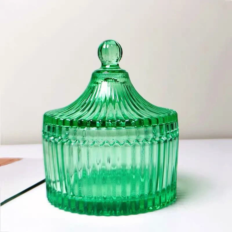 Colored Glass Storage Jars