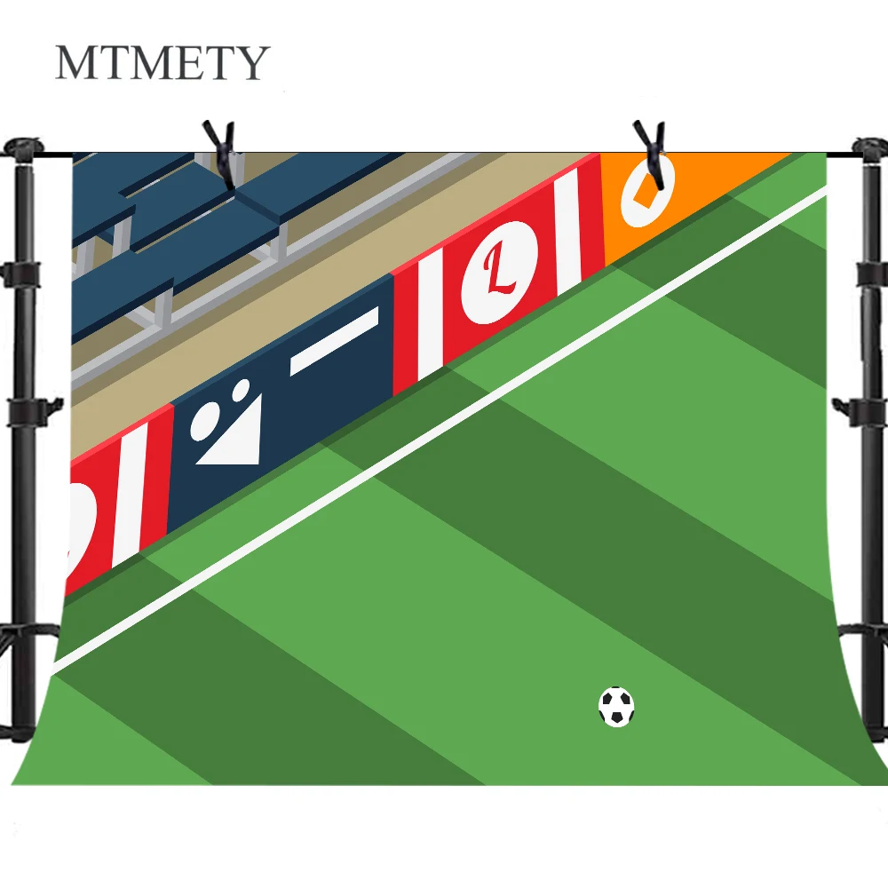 Yeele Football Soccer Backgrounds Goal Green Grass Stadium Baby ...