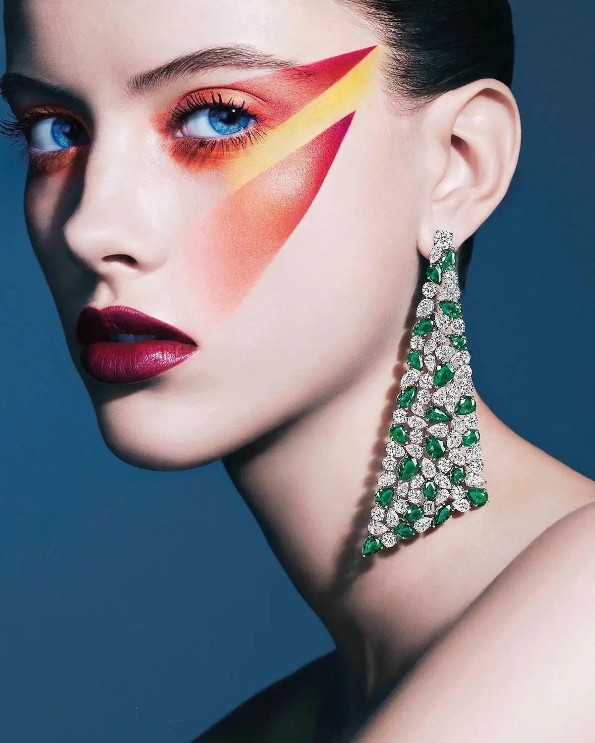 jankelly Unique Triangle Multi Cubic Zirconia Statement Large Long Drop Women Wedding Party ...