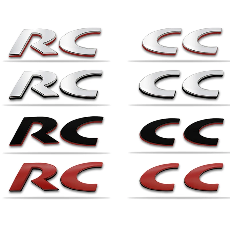 3D Car Sticker RC Logo Metal Emblem Badge Decals For Peugeot CC 308 306 ...