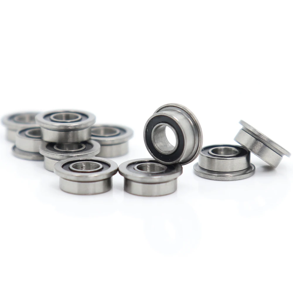 MF63-2RS Bearing 3*6*2.5 mm 10PCS ABEC-1 Miniature Flanged MF63RS Ball ...