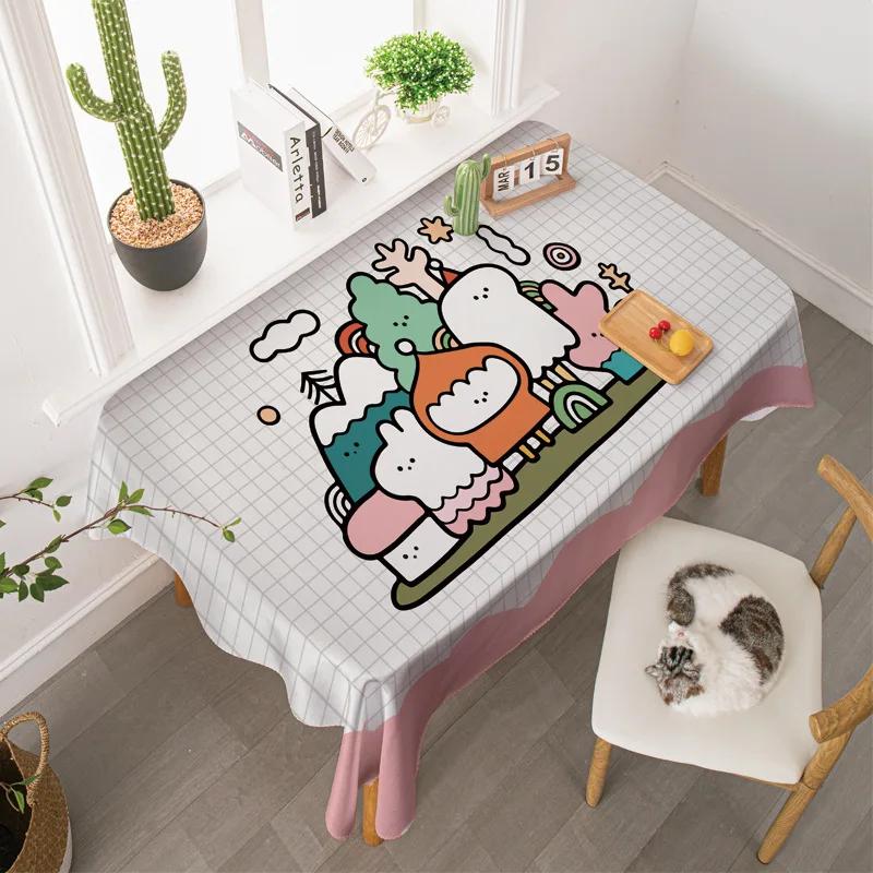 Cartoon-Cute-Tablecloth-Ins-Wind-Girl-Dormitory-Computer-Desk-Children ...