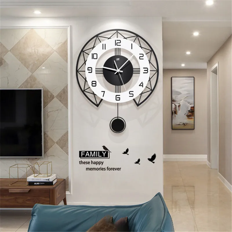 Nordic-Watch-Wall-Clock-Living-Room-Home-Fashion-Personality-Creative ...